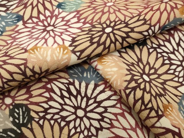 平和屋着物●上質な小紋　型染め　菊尽くし　正絹　逸品　CABA9760gh