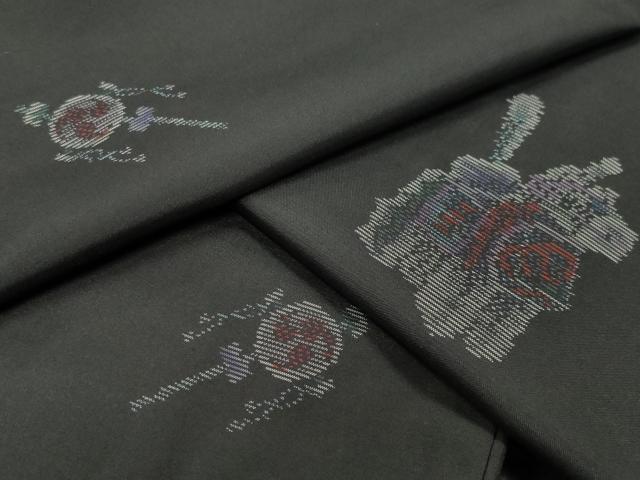 平和屋着物●本場大島紬　地空き　玩具文　さが美扱い　正絹　逸品　CABA9776gh