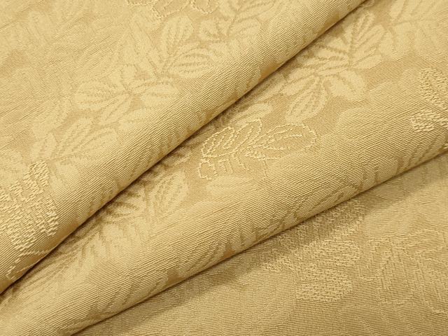 平和屋着物●上質な色無地　舞葉地紋　飴色　正絹　逸品　CABA9803gh