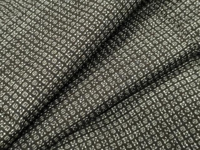 平和屋着物●男性　本場大島紬　格子柄　松坂屋扱い　正絹　逸品　CABA9880gh