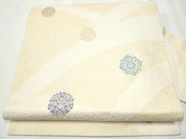 平和屋着物●九寸名古屋帯　唐織　小花ちらし　正絹　逸品　CABB0618hy