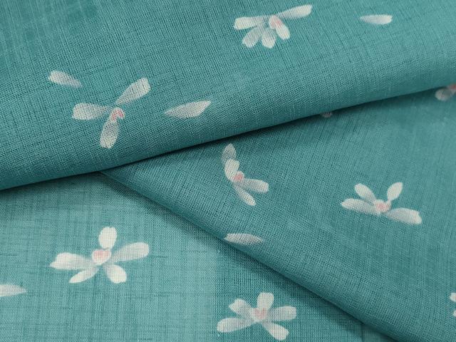 平和屋着物＊夏物　小紋　紗　舞花文　正絹　逸品　CABB2096ze