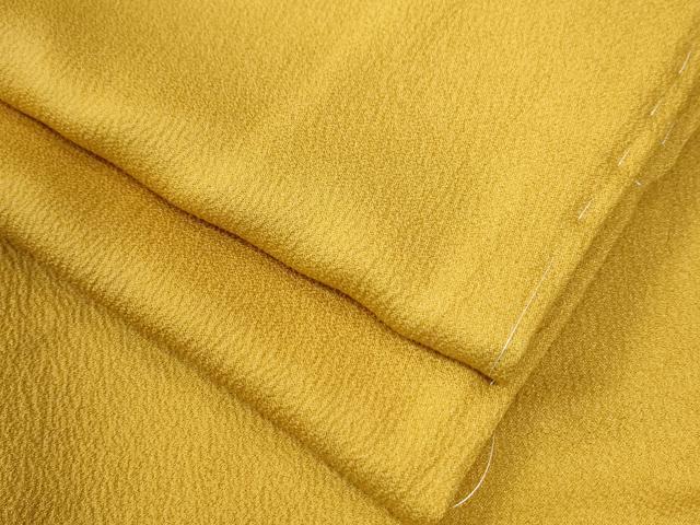 平和屋着物●上質な色無地　山吹茶色　正絹　逸品　未使用　CABB4008yc