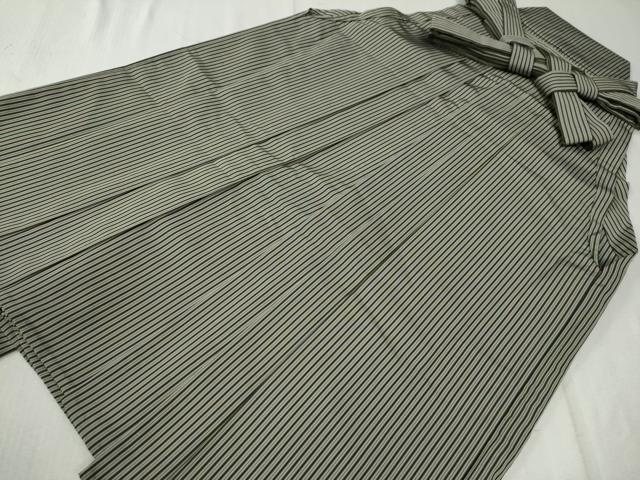 平和屋着物●男性　馬乗り袴　間道　正絹　逸品　CABB4012yc