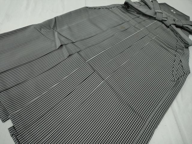 平和屋着物●男性　馬乗り袴　間道　正絹　逸品　CABB4015yc