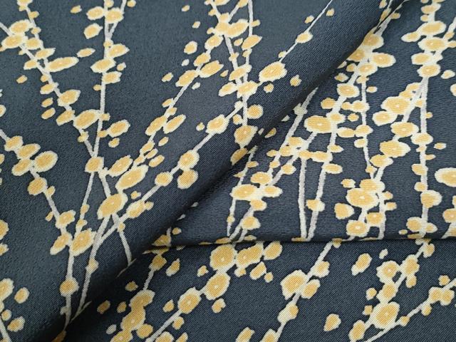 平和屋着物●上質な小紋　梅　正絹　逸品　CABB4032yc