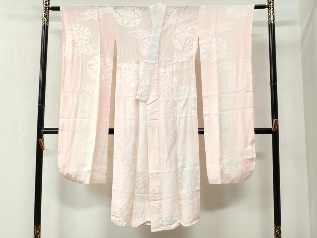 平和屋着物●振袖用長襦袢　無双仕立て　花唐草地紋　暈し染め　正絹　逸品　CABB4052yc