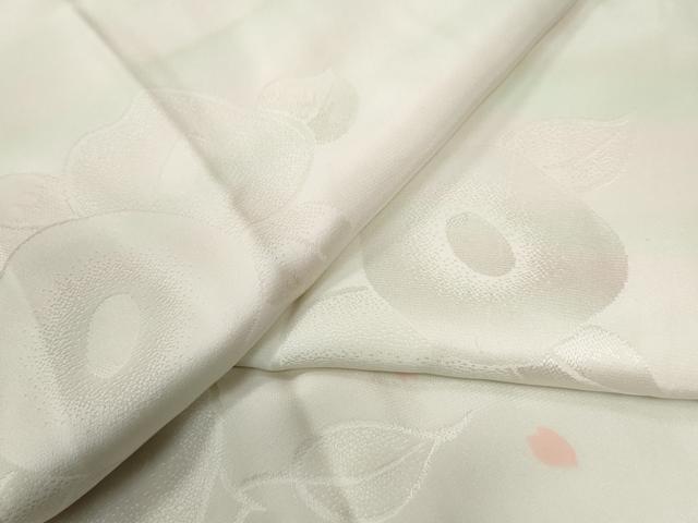 平和屋着物●長襦袢　無双仕立て　椿地紋　正絹　逸品　未使用　CABB4062yc