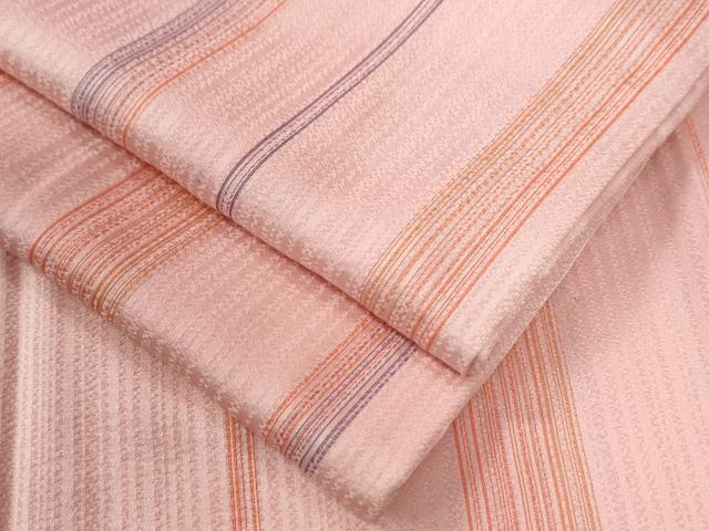 平和屋着物●長襦袢　無双仕立て　縞　正絹　逸品　CABB4066yc