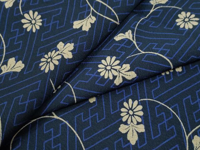 平和屋着物●こむさでもーど・COMME CA DU MODE　小紋　紗綾形花唐草文　洗える着物　CABB4084yc