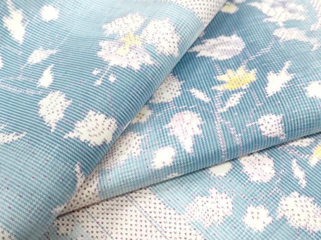 平和屋着物●本場大島紬　7マルキ　枝花間道　正絹　逸品　CABB4094yc