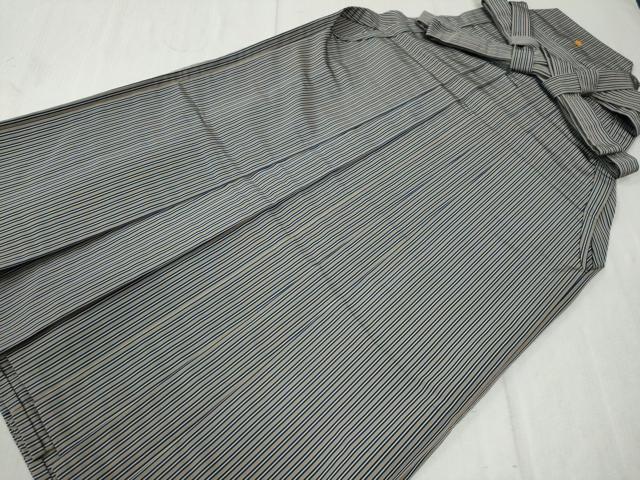 平和屋着物●男性　行灯袴　間道　正絹　逸品　CABB4096yc