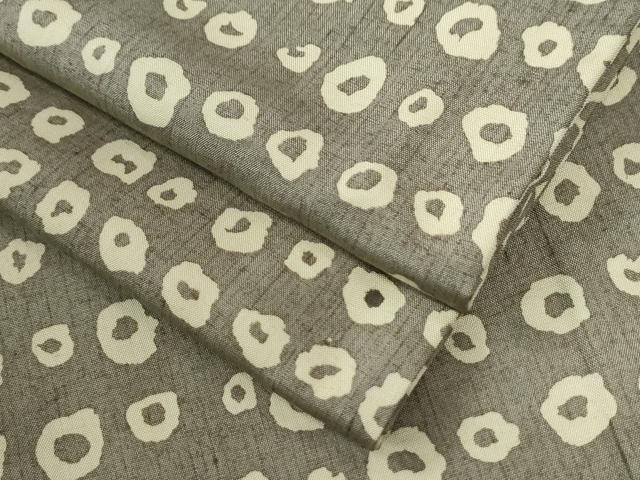 平和屋着物●上質な小紋　紬地　幾何学文様　正絹　逸品　CABB4098yc