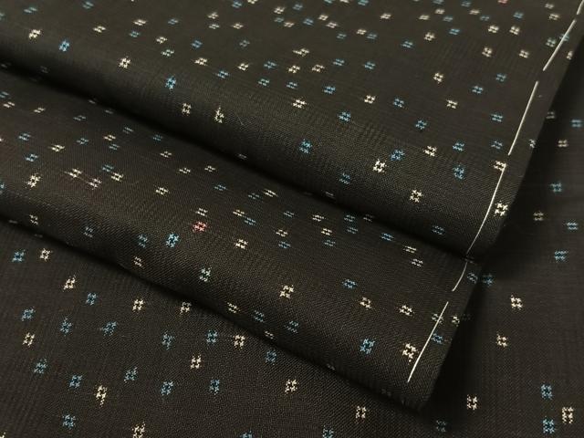 平和屋着物●本場大島紬　7マルキ　あられ文　正絹　逸品　未使用　CABB4821vp