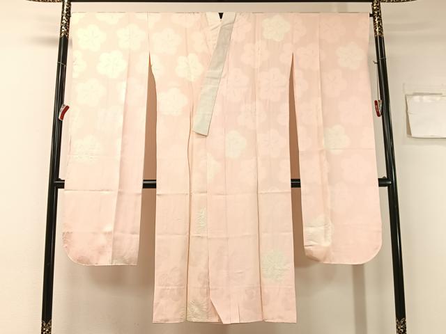 平和屋着物●振袖用長襦袢　袷　絞り　梅地紋　正絹　逸品　CABB4852vp