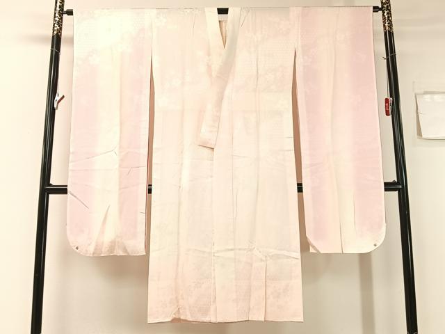 平和屋着物●振袖用長襦袢　無双仕立て　糸巻き枝桜地紋　暈し染め　正絹　逸品　CABB4858vp