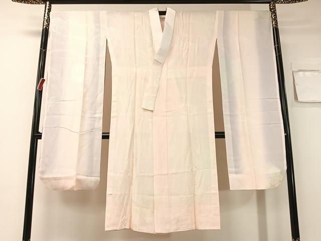 平和屋着物●振袖用長襦袢　無双仕立て　御所車熨斗花地紋　暈し染め　正絹　逸品　CABB4860vp