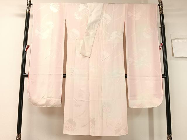 平和屋着物●振袖用長襦袢　袷　雪輪花菱地紋　暈し染め　松坂屋扱い　正絹　逸品　CABB4863vp