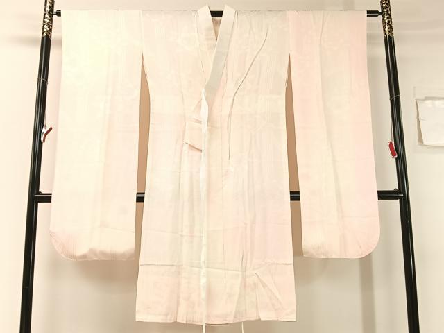 平和屋着物●振袖用長襦袢　無双仕立て　草花地紋　暈し染め　正絹　逸品　CABB4868vp