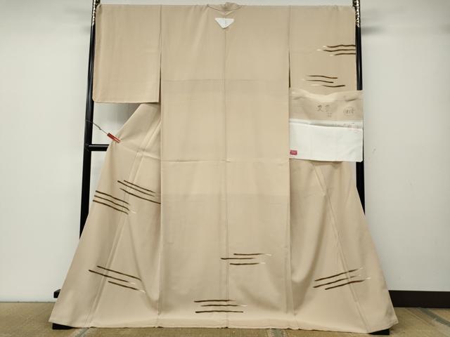 平和屋着物●訪問着　手描き　又昔　霞文　伊と幸　反端付き　ロング丈　正絹　逸品　未使用　CABB6062ut