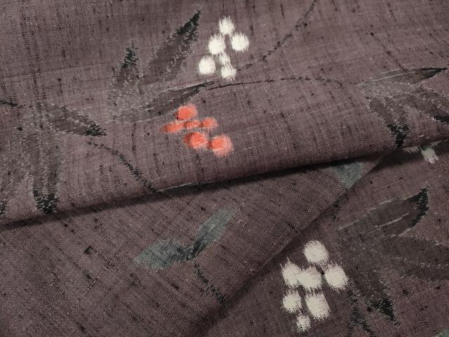 平和屋着物●上質な紬　南天文　正絹　逸品　CABB6095ut