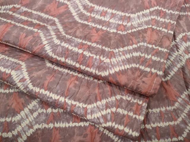 平和屋着物●上質な小紋　絞り　横段吉祥文　正絹　逸品　未使用　CABB6104ut