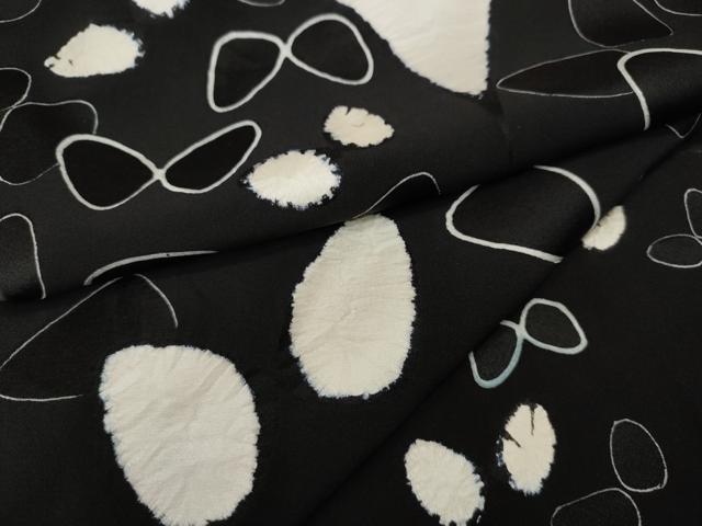 平和屋着物●上質な小紋　絞り　舞蝶文　ロング丈　正絹　逸品　CABB6105ut