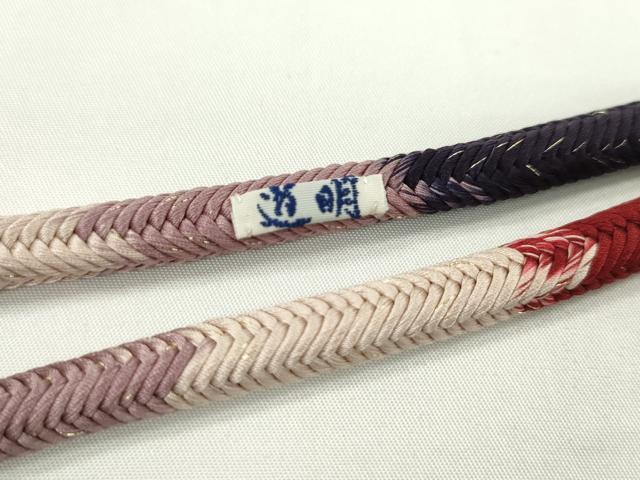 平和屋本店■極上　有職組紐道明　帯締め　奈良組　金糸　宮内庁御用　国立博物館御用　東京芸術大学御用　逸品　未使用　DZAA11388kh5 平和屋本店□極上 有職組紐道明 帯締め 奈良組 四色段 萬秋