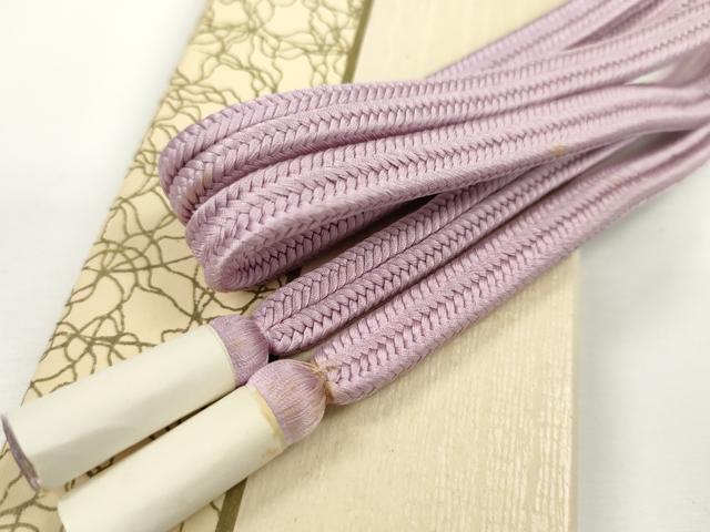 平和屋本店■極上　有職組紐道明　帯締め　冠組　紅藤色　宮内庁御用　国立博物館御用　東京芸術大学御用　逸品　未使用　CXAA0548s5