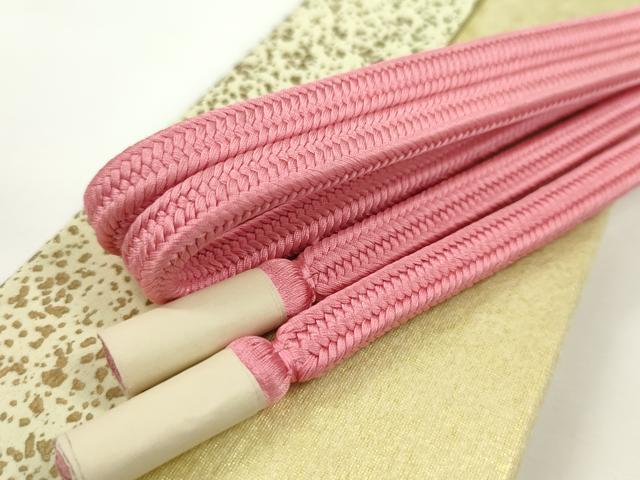 平和屋本店■極上　有職組紐道明　帯締め　御岳組　桃色　宮内庁御用　国立博物館御用　東京芸術大学御用　逸品　未使用　CXAA0555s5