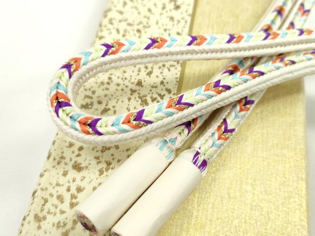 平和屋本店■極上　有職組紐道明　帯締め　丸源氏組　金糸　宮内庁御用　国立博物館御用　東京芸術大学御用　逸品　未使用　CXAA0562s5