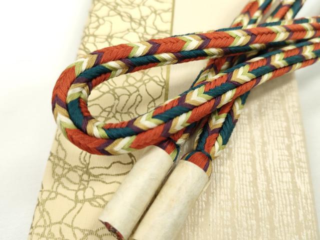 平和屋本店■極上　有職組紐道明　帯締め　丸源氏組　宮内庁御用　国立博物館御用　東京芸術大学御用　逸品　未使用　CXAA0566s5