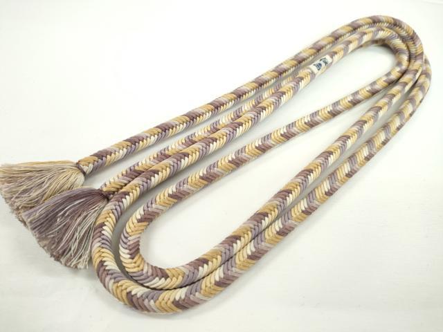 平和屋着物極上 有職組紐道明 帯締め 冠組 灰桜色 宮内庁御用 国立