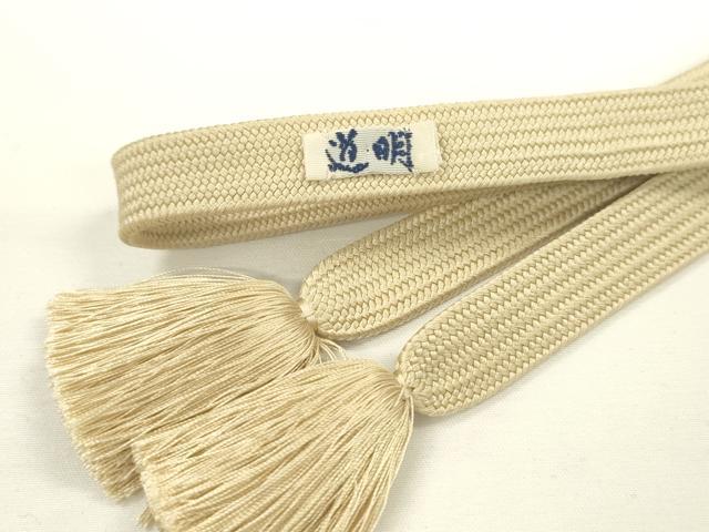 平和屋本店■極上　有職組紐道明　帯締め　高麗組　薄香色　宮内庁御用　国立博物館御用　東京芸術大学御用　逸品　CXAA0591s5