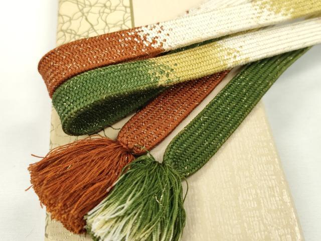 平和屋本店■極上　有職組紐道明　帯締め　高麗組　金糸　宮内庁御用　国立博物館御用　東京芸術大学御用　逸品　CXAA0605s5