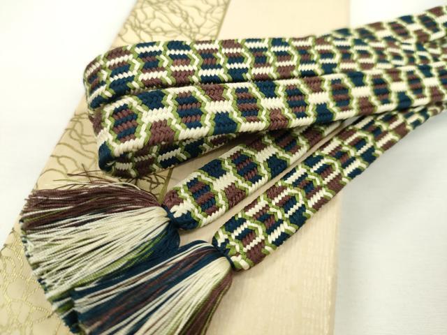 平和屋本店■極上　有職組紐道明　帯締め　亀甲組　宮内庁御用　国立博物館御用　東京芸術大学御用　逸品　CXAA0617s5