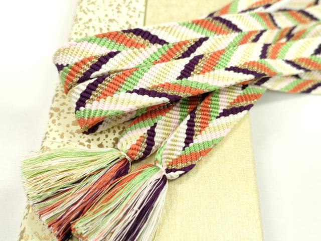 平和屋本店■極上　有職組紐道明　帯締め　笹浪組　桃山　本科　金糸　宮内庁御用　国立博物館御用　東京芸術大学御用　逸品　CXAA0646s5