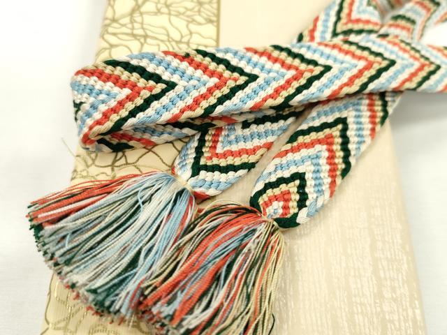 平和屋本店■極上　有職組紐道明　帯締め　笹浪組　宮内庁御用　国立博物館御用　東京芸術大学御用　逸品　CXAA0653s5