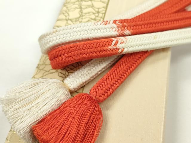 平和屋本店■極上　有職組紐道明　帯締め　冠組　十段　緋色　宮内庁御用　国立博物館御用　東京芸術大学御用　逸品　CXAA0671s5