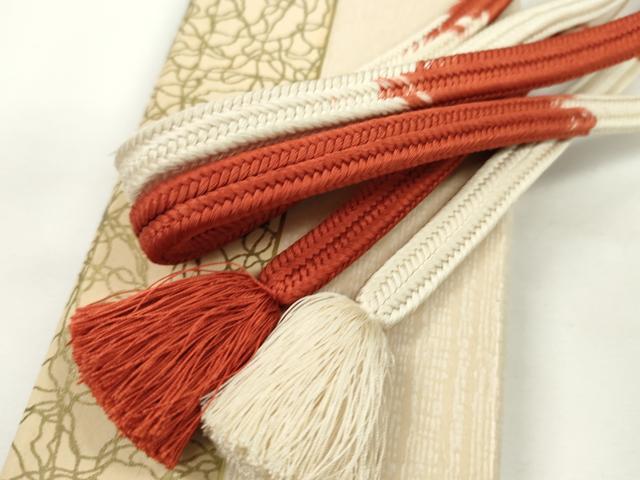 平和屋本店■極上　有職組紐道明　帯締め　冠組　十段　樺色　宮内庁御用　国立博物館御用　東京芸術大学御用　逸品　CXAA0673s5