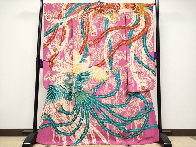 平和屋着物□上質な小紋 亀甲花文 藤花房 金彩 正絹 逸品 DAAU8562zy