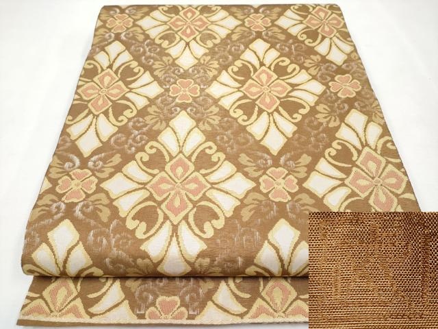 平和屋本店■最高級　人間国宝　北村武資　経錦　六通柄袋帯　花菱文　逸品　CYAA1134s5