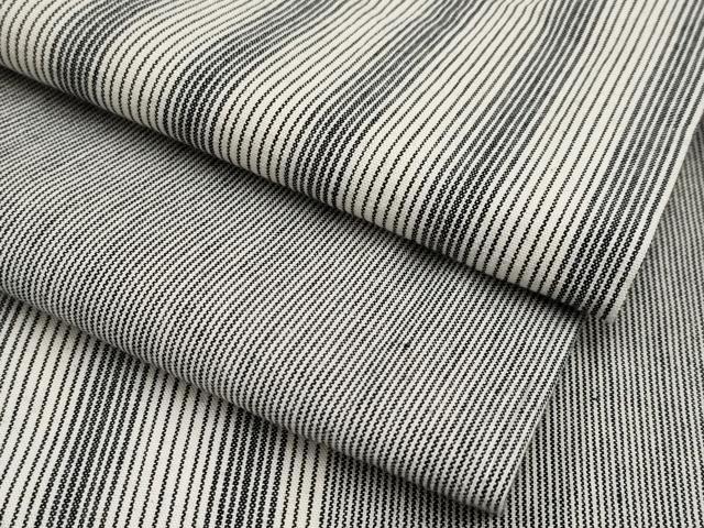 平和屋本店■極上　小紋　単衣　縞　高島屋扱い　綿　逸品　未使用　CYAA1288s5