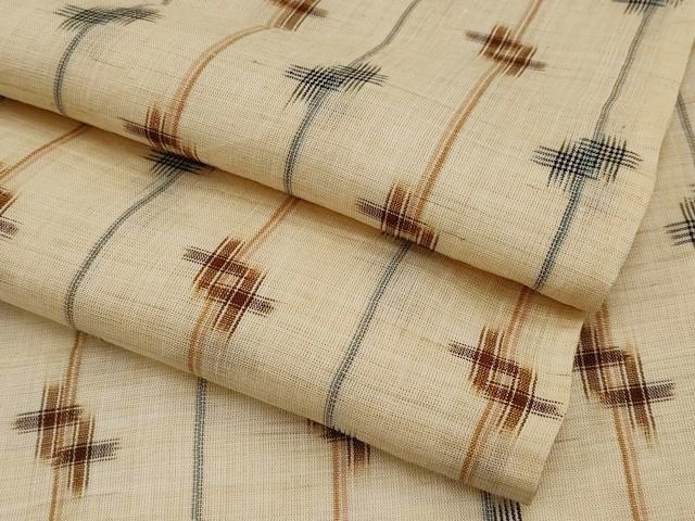 平和屋本店■極上　夏物　沖縄県無形文化財指定　本場八重山上布　枯色地　麻 　逸品　CYAA1345s5