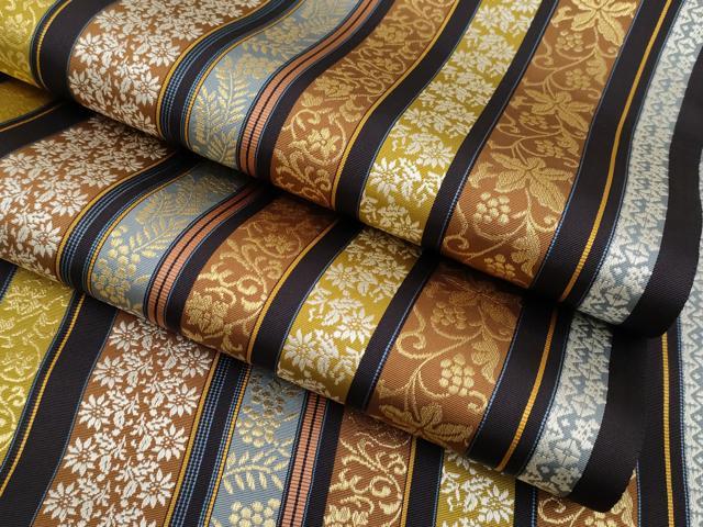 平和屋本店■極上　本場筑前博多織　両面　全通柄袋帯　葡萄花唐草間道　紫黒色地　逸品　未使用　CYAA1375s5