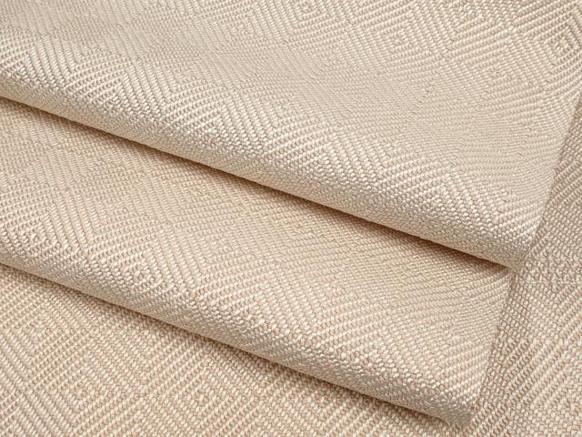 平和屋本店■超希少　伊兵衛織　工芸手織　八寸名古屋帯　入子菱　洗柿色×白　逸品　CYAA1381s5