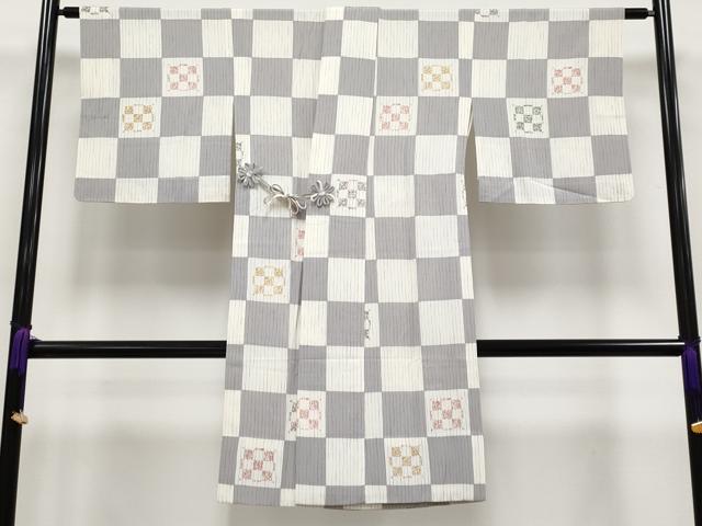 平和屋本店■極上　道中着　ロング丈　市松吉祥文　逸品　CYAA1568s5