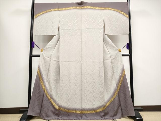 平和屋本店■極上　皇室献上作家　北出与三郎　訪問着　大王松　暈し染め　金彩　逸品　CYAA1590s5