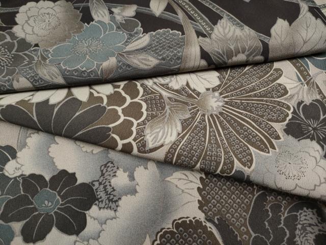 平和屋本店□極上 撫松庵 小紋 草花文 洗える着物 未使用 CYAA1604s5