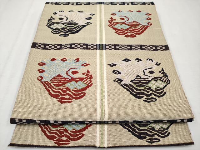 平和屋本店■極上　六通柄　本袋帯　龍村平蔵柄　甲比丹孔雀　逸品　CYAA1904s5